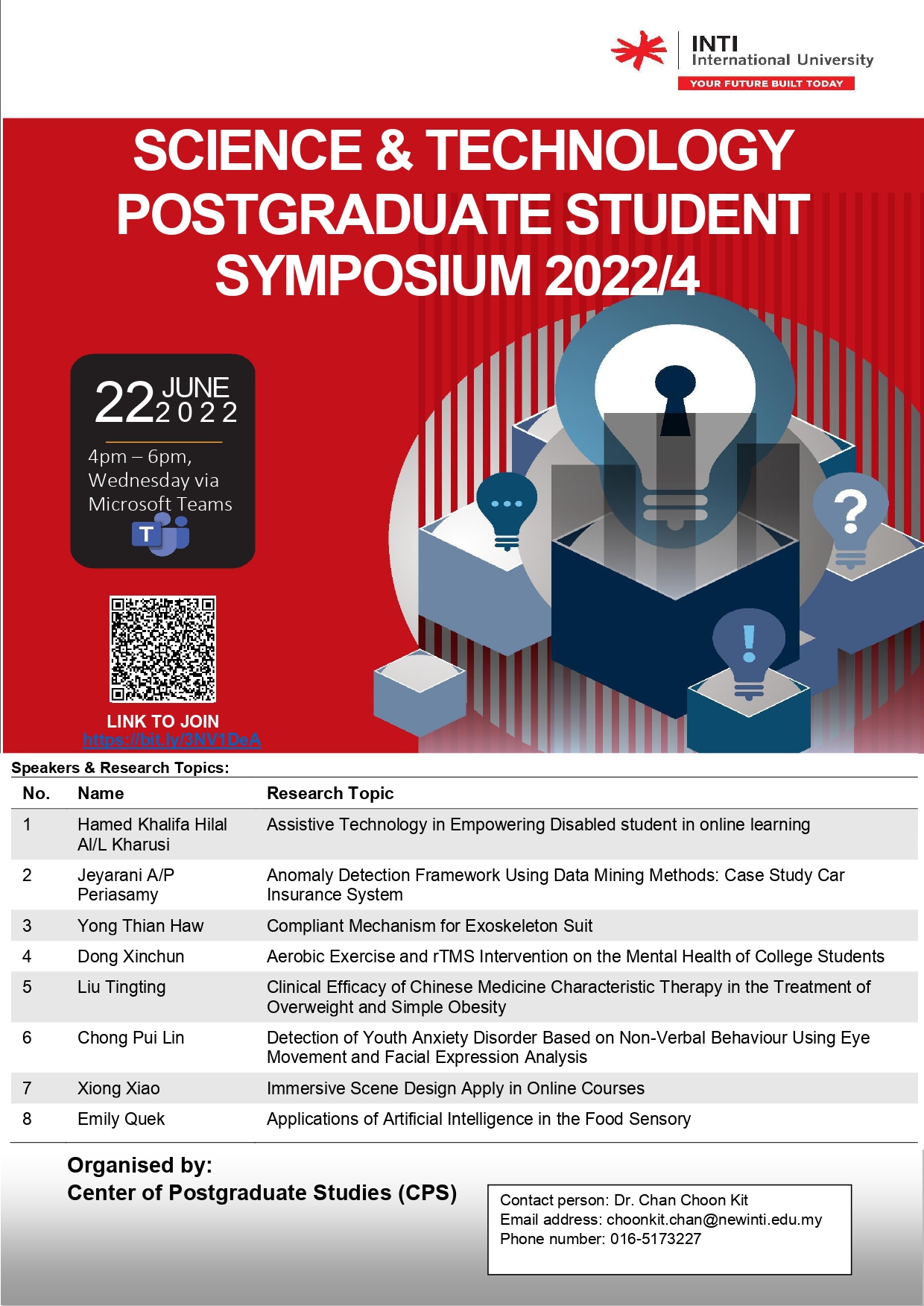 Postgraduate Student Symposium 2022 – INTI International University ...